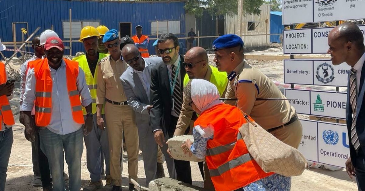 Construction starts on Somalia's new Criminal Investigation… | UNOPS
